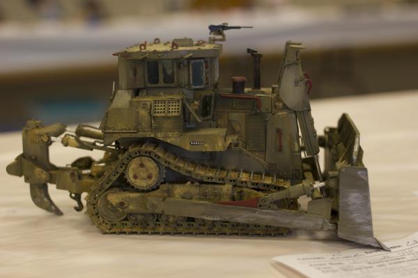 1/35 Scale Model of Caterpillar D9R Armored Bulldozer